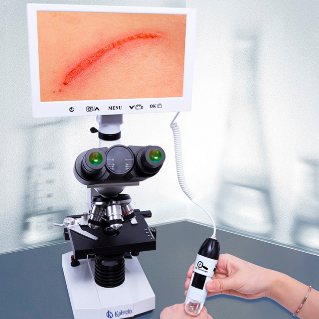 Microscopio digital biológico + USB portátil de doble lente YR05783 ...